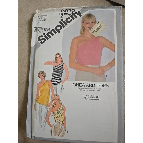 Simplicity | Tops | 981 Simplicity 9972 Ladies 1 Yd Grecian Style Top ...